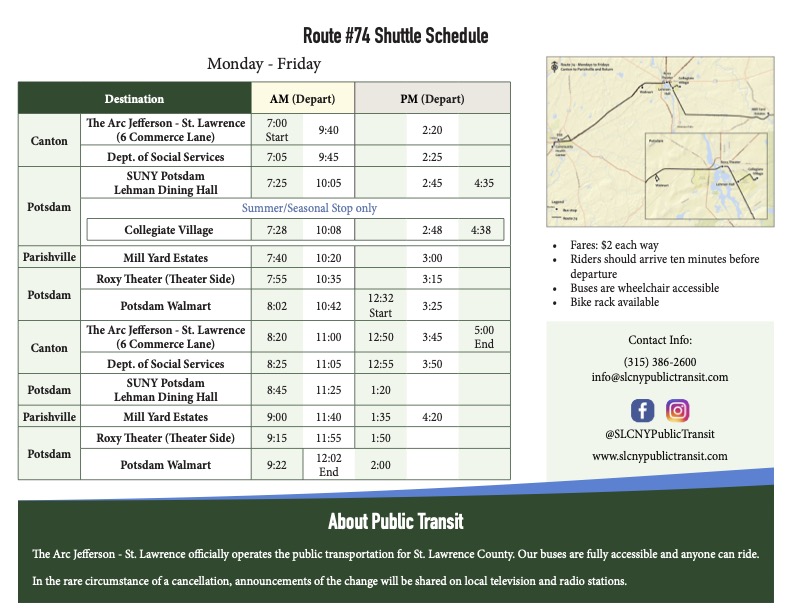 Finding Your Bus: St. Lawrence County Public Transit Info – St ...